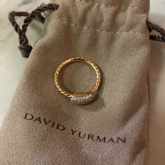 David Yurman | Jewelry | David Yurman Rose Gold Pave Ring | Poshmark
